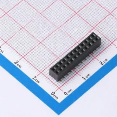 China 2.0 millimeter pitch dual row SMT header HDGC HDGCPH2.0-PMS-02-12 with gold flash finish and 2 amps current rating for sale