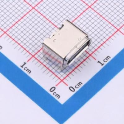 China Type C Board Mount Connector 16 Pin Dual Shell and 25mm Height HDGC TYPE C-DB-119PWB for Electronic for sale