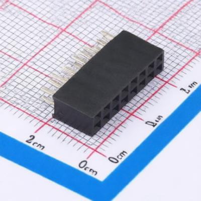 China electronic connector HDGC HDGCPH2.54-PZS-2X8 with brass contacts gold flash plating and PA66-VO insulator for sale