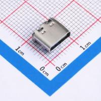 China Durable horizontal 16 pin connector HDGC TYPE C-ZL-105PWB with black steel sheet and copper material for sale