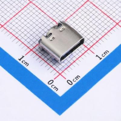 China Durable horizontal 16 pin connector HDGC TYPE C-ZL-105PWB with black steel sheet and copper material for sale