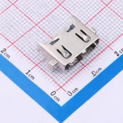 China HDMI Motherboard Patch Type Connector HDGC HDMI GD 116PWB with Gold Plated Center and Nickel Coating for sale