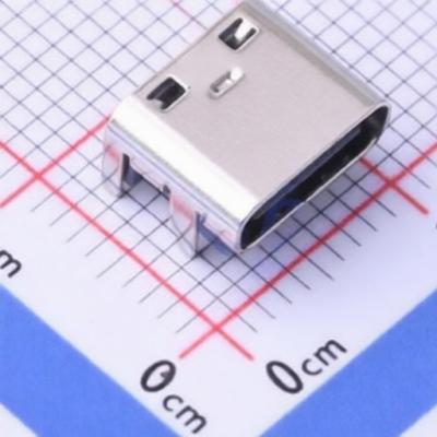 China Type C Connector HDGC TYPE C-DB-108PWB with 16 Pins and 735mm Board Height Featuring 5ASMT Single Row Layout for sale