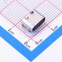 China HDGC TYPE C HXS 132SMT Type C 6 Pin Horizontal Connector Featuring Gold Plated Copper Alloy Contacts for sale