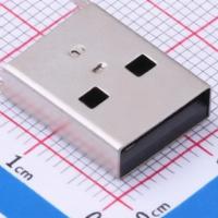 China USB AM Plug Connector Featuring 15cm Cable and Black LCP Housing HDGC USB-ZL-123PWB for Electronic Devices for sale