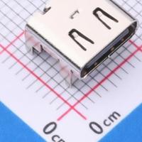 China Type C board mount connector with spring loaded 16 pins HDGC TYPE C-DB-117PWB 1.6mm height and 8mm length for sale