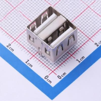 China Dual layer flat mouth fishtail foot with white glue HDGC USB HXS 103DIP USB AF10 0 connector for sale
