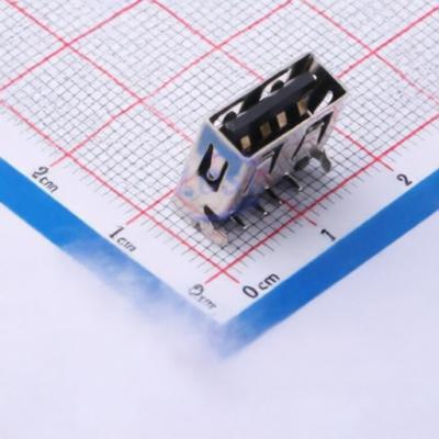 China Compact USB AF 90 Degree SMT Connector USB ZD 119DIP Featuring Tin On Solder Tails and Gold Contacts for sale