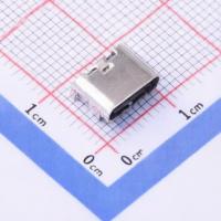 China Durable Type C 16 Pin Connector Featuring 6.5mm Height and Integrated 5ASMT Single Row HDGC TYPE C-DB-114PWB Connector for sale