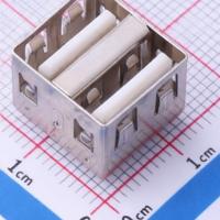 China USB AF10.5 dual layer flat white plastic connector HDGC USB HXS 104DIP offering connection solutions for sale