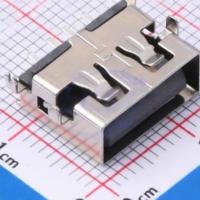 China Surface Mount USB AF Connector with 19mm Board Height Featuring HDGC USB ZD 135SMT Black LCP Housing for sale