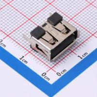 China HDGC USB ZD 121DIP USB AF10 0 Straight Plug with White Glue PBT Housing and Tin On Solder Tail Shell for sale