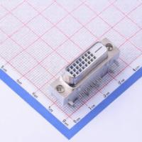 China DVI 24 plus 1 Female Connector Riveted No Screws Shielded Shell HDGC DVI HX 106DIP for Secure Signal for sale