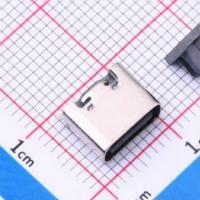 China Surface Mount 6 Pin Connector HDGC TYPE C-HXS-134SMT With UL94 V0 Housing And Stainless Steel Front Shell for sale