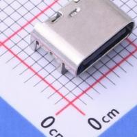 China Type C 6 Pin SMT Board Mount Connector HDGC TYPE C-DB-104PWB with 6.5 Millimeter Length for sale