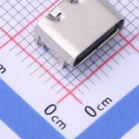 China Type C Connector HDGC TYPE C-CQ-109PWB Featuring Gold Flash Plated Copper Alloy Terminals and Black Main Body for Electronics for sale