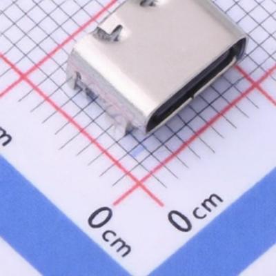 China Type C Connector HDGC TYPE C-CQ-109PWB Featuring Gold Flash Plated Copper Alloy Terminals and Black Main Body for Electronics for sale