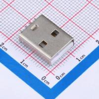 China Durable USB AM 180 Degree Connector HDGC USB-ZL-121PWB with Copper Alloy Contacts and White Housing for sale