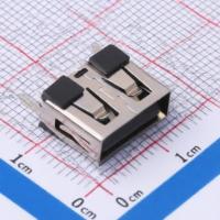 China USB ZD 122DIP USB AF10 Connector with Copper Alloy Contacts and Black High Temperature PBT Plastic for sale