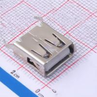 China High durability USB connector HDGC USB-ZD-126DIP with tin solder tails and gold plated contact areas for sale