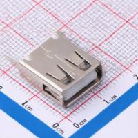 China Durable USB AF15 straight pin right angle connector HDGC USB-ZD-130DIP with white glue PBT housing for sale