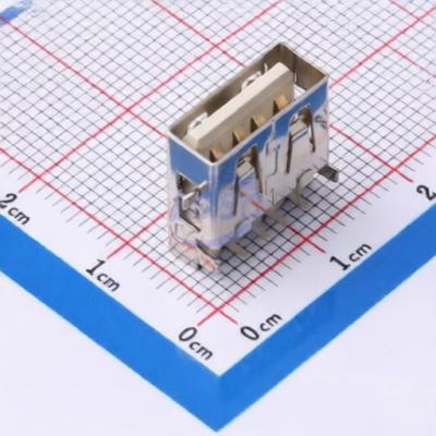 China HDGC USB ZD 116DIP USB AF 90 Degree SMT Connector Featuring Bracket and Flat Mouth for Electronics for sale