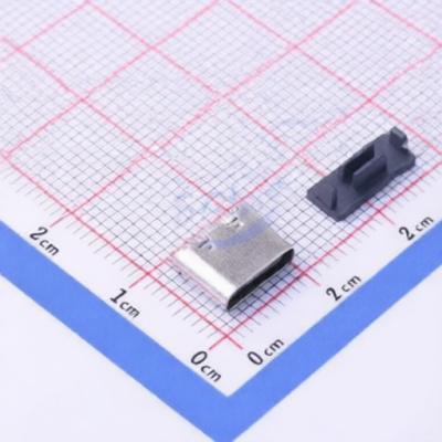 China HDGC TYPE C DB 106PWB Vertical DIP USB Type C Connector 6 Pin 6.8mm Height for Device Applications for sale
