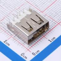 China HDGC USB ZD 118DIP USB AF 90 Degree SMT Connector with Gold Plated Contact Area and Tin Solder Tails for sale