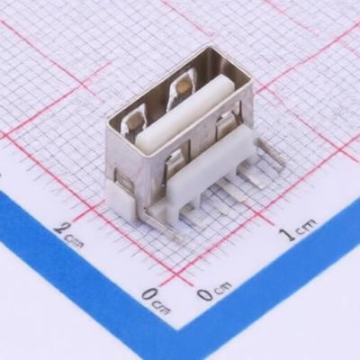 China USB Connector Featuring HDGC USB HXS 119DIP with UL 94V 0 Rated Housing and Gold Plated Contact Area for sale