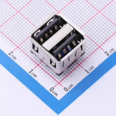 China USB AF10.0 connector HDGC USB HXS 102DIP featuring double layer crimped flame retardant black glue for industrial for sale