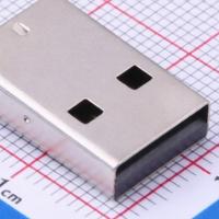 China HDGC USB ZL 106PWB USB AM Connector With 180 Degree Bent Legs Pillars And LCP Black Glue For Robust for sale