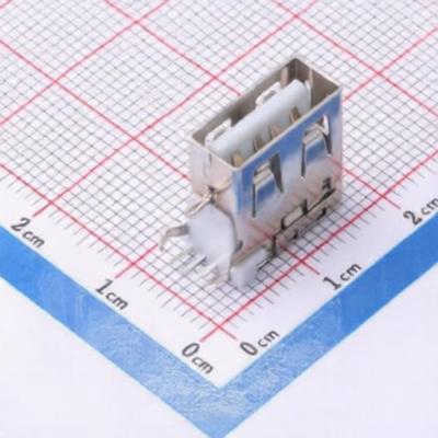 China Durable USB Connector HDGC USB ZD 110DIP Featuring 14.0 Side Insert Bent Pin and White Plastic Housing for sale