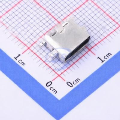 China SMT Mounting 6 Pin Female Connector with 1.6mm Board Thickness and 6.8mm Length HDGC TYPE C-DB-103PWB for sale