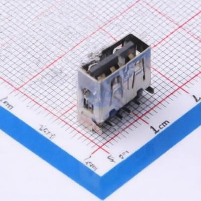China HDGC USB ZD 117DIP USB Connector with Surface Mount Design and 90 Degree Right Angle Orientation for sale