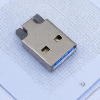 China Black USB connector HDGC USB ZL 119PWB featuring 180 degree fish bone foot and copper alloy contacts for sale