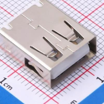 China USB connector HDGC USB-ZD-129DIP with gold plated contact mating area and high insulation resistance for sale