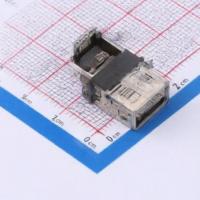 China Surface mount USB AF connector USB ZD 151SMT featuring gold plated mating area and tin solder tails for sale