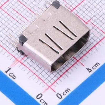 China Right Angle HDMI Connector HDGC HDMI GD 136PWB With Gold Tin Plated Contacts And Nickel Underplating for sale