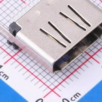 China Compact HDMI AF Connector HDGC HDMI-GD-131PWB with 0.4mm Nickel Plated Shell and Gold Tin Contact Plating for sale