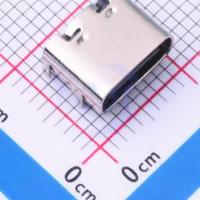 China 6P Horizontal Type C Connector HDGC TYPE C-HXS-131SMT Featuring Copper Alloy Contacts and Black Tape for sale
