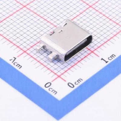 China Type C 6 Pin SMT Single Row Female Connector HDGC TYPE C-DB-102PWB Board to Board Height 0.80mm Length 6.8mm for sale