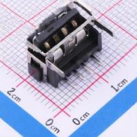 China USB AF10.0 Connector USB HXS 124DIP from HDGC with Gold Plated Contact Finish and 1.5A Current Rating for sale