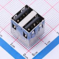 China Compact USB HXS 111DIP Connector with Dual Layer Flat Black Glue and 500 Volt AC Dielectric Strength for sale