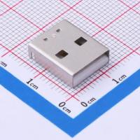 China USB AM connector USB ZL 120PWB with 14mm long 180 degree white PBT housing and copper alloy contacts for sale