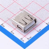 China USB connector HDGC USB-ZD-124DIP with tin solder tails gold plating and 1.02kgf minimum unmate force for sale