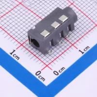 China headphone jack featuring LCP black base and copper nickel plated contact Hong Cheng HC-PJ-320D part for sale