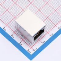China PCB Mount RJ45 90 DIP Connector with Shielded Housing and Green Yellow LEDs HOAUC HYCW392-RJ45-213B-851178A for sale