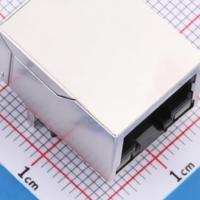 China 100BASE RJ45 90 DIP connector with LEDs shielding and gold plated contacts HOAUC HYCW55-RJ45-213B-911103A robust design for sale