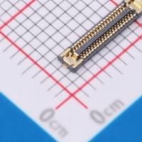 China electrical connector HOAUC HYCW63F-BTB2X20-065B with black LCP housing gold plated copper alloy contacts for sale