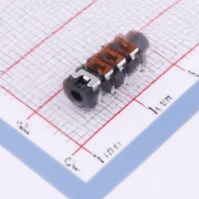 China Durable Nickel Plated Earphone Jack with Copper Contact Black PA9T Base Hong Cheng HC-PJ-313E8-B-SMT for sale